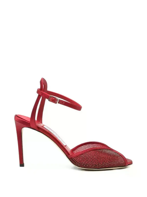JIMMY CHOO Sacora Crystal-embellished Mesh Sandals