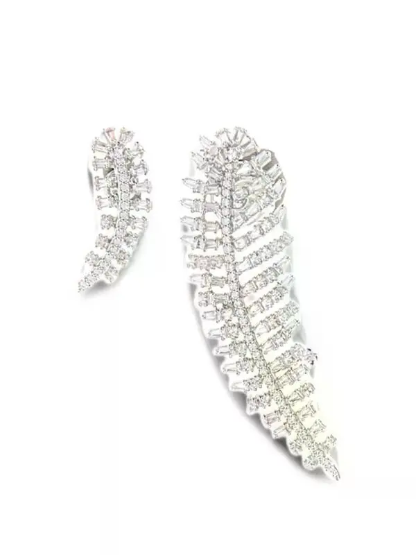 SWAROVSKI Vienna Crystal-embellished Leaf-motif Earrings