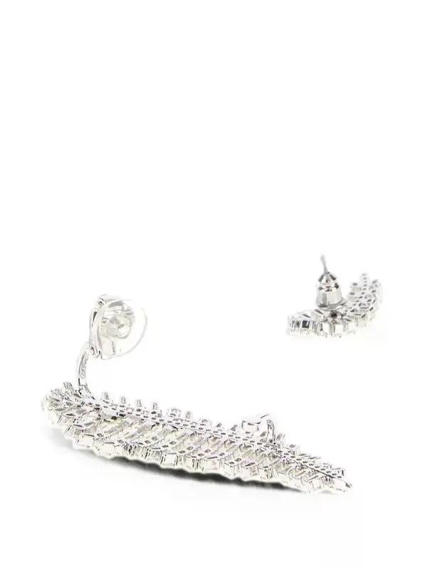 SWAROVSKI Vienna Crystal-embellished Leaf-motif Earrings