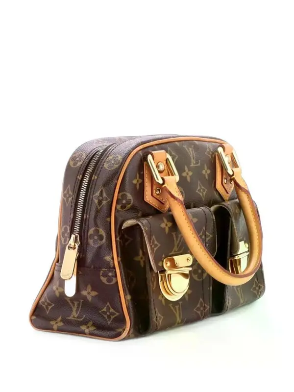 LOUIS VUITTON Manhattan Handbag Monogram Canvas Pm Satchel