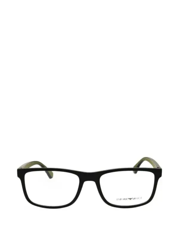 Emporio Armani Rectangle-frame Glasses - Black
