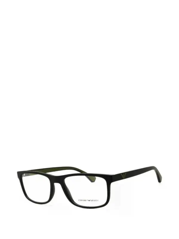Emporio Armani Rectangle-frame Glasses - Black