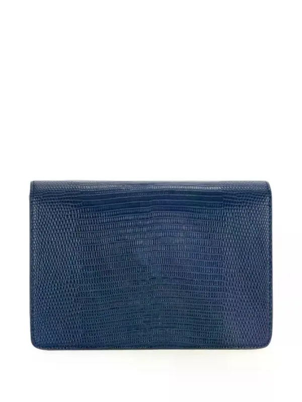 Elisabetta Franchi Lizard-effect Logo-plaque Cross Body Bag