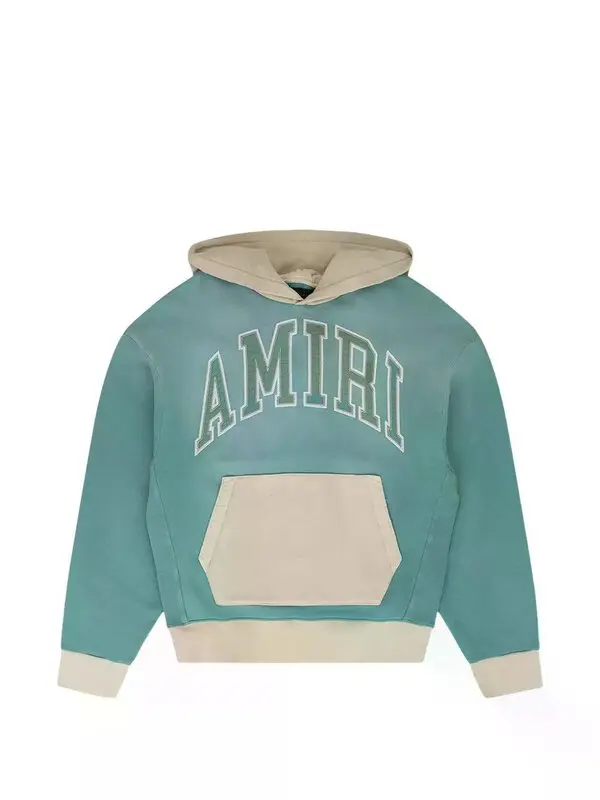 Amiri Logo-embroidered Colour-block Hoodie