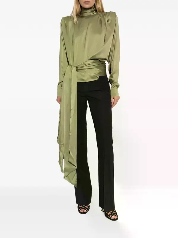 Balmain Tie-embellishment Blouse - Green