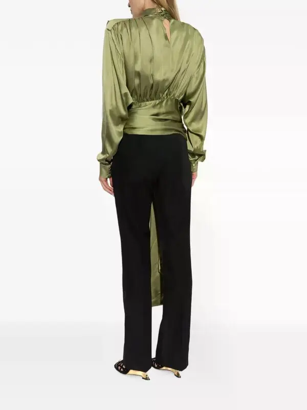 Balmain Tie-embellishment Blouse - Green
