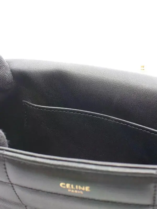 Celine 2000-2026 Monochrome Shoulder Bag - Black