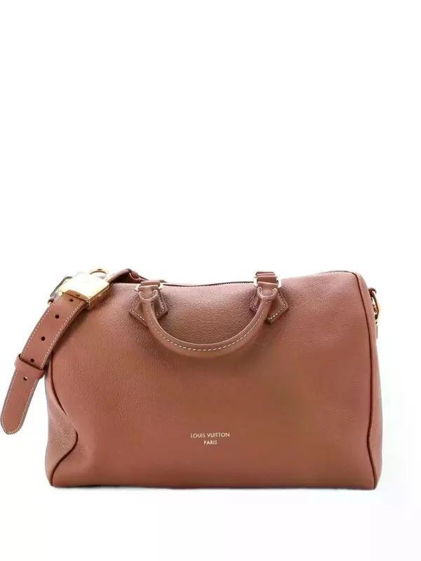 LOUIS VUITTON Low Key Speedy Bandouliere Leather 30 Satchel