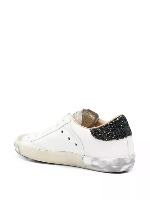 Philippe Model Glitter-detail Leather Sneakers