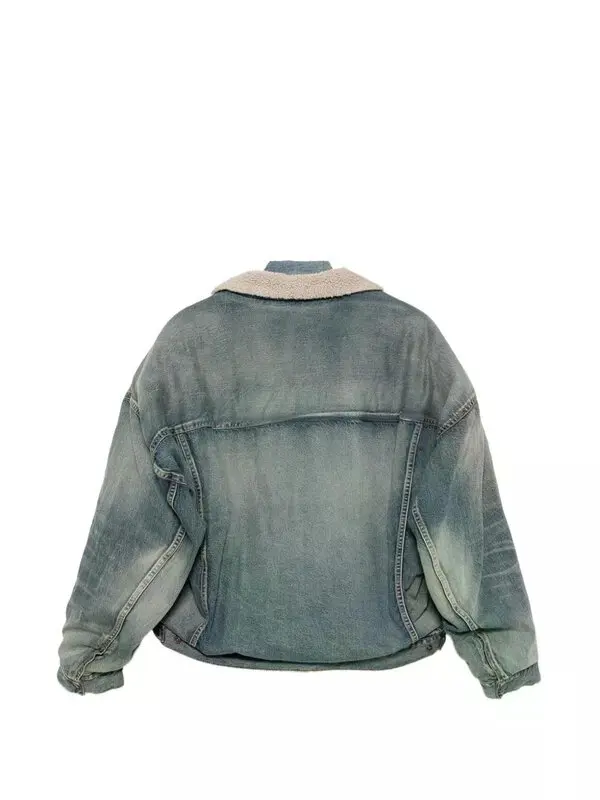 Mihara Yasuhiro Fleece-collar Denim Jacket
