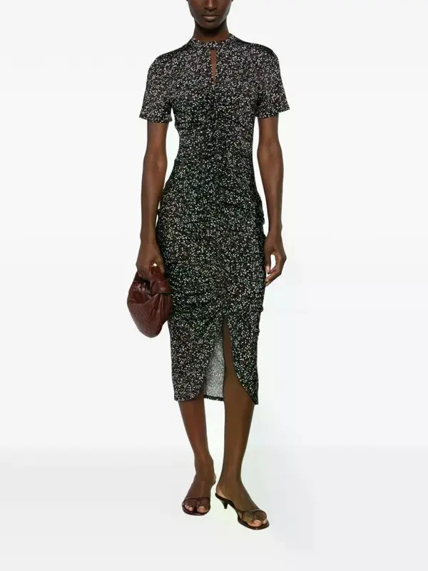 MAR DE MARGARITAS Floral-print Ruched Dress