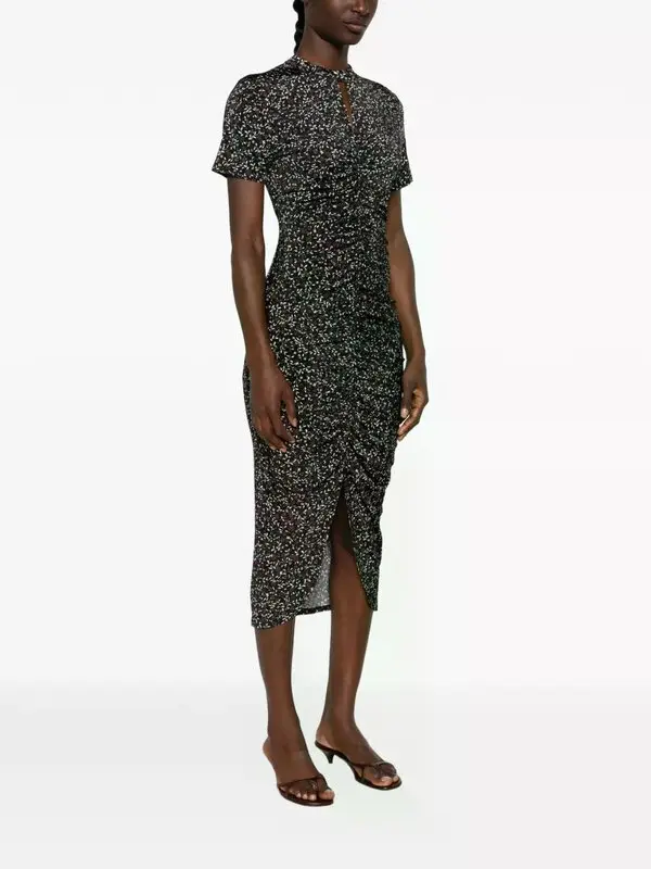 MAR DE MARGARITAS Floral-print Ruched Dress