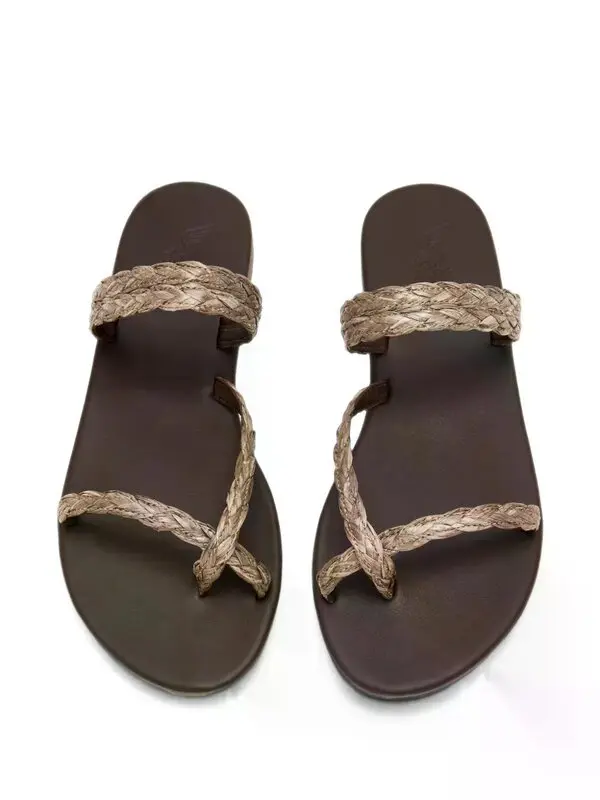 ANCIENT GREEK SANDALS Daphnae Braided Raffia Sandals