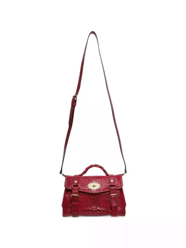 Mulberry Mini Alexa Snake-effect Cross Body Bag - Red