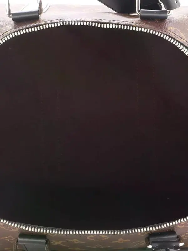 LOUIS VUITTON Keepall Bandouliere Bag Macassar Monogram Canvas 45 Travel Bag - Black