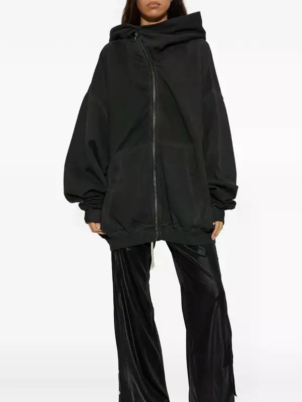 Rick Owens Asymmetric-zip Oversized Hoodie