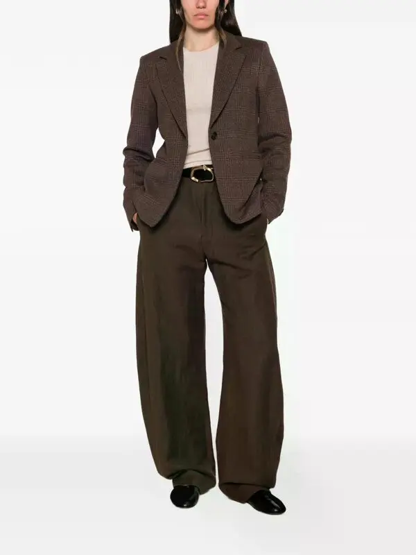 Max Mara Check-pattern Single-breasted Blazer