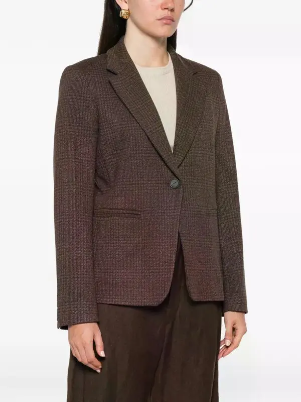 Max Mara Check-pattern Single-breasted Blazer