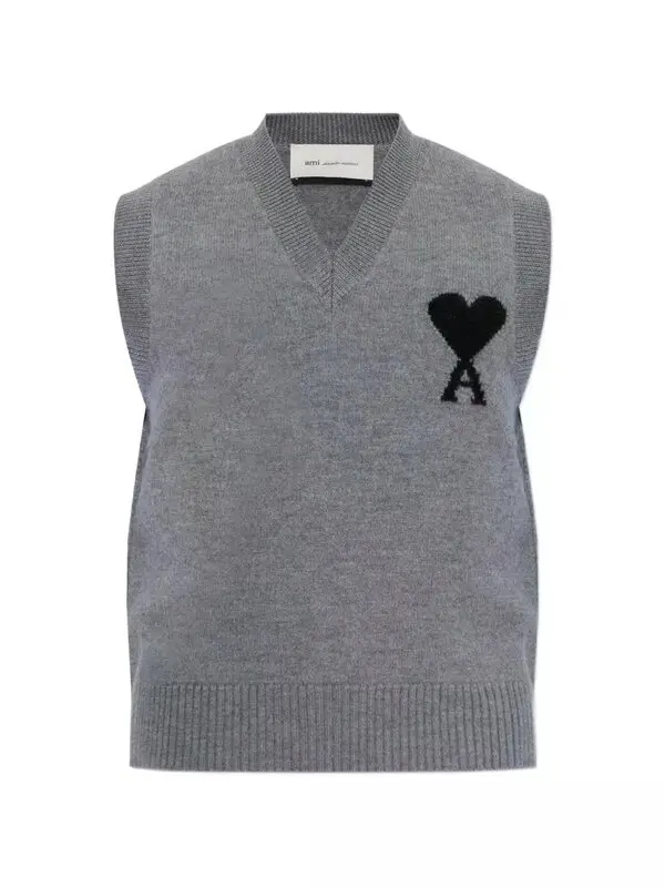 AMI Paris De Coeur V-neck Vest