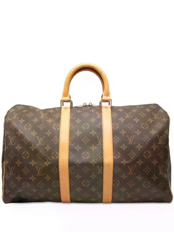 LOUIS VUITTON 1997 Monogram Keepall 45 Travel Bag - Brown