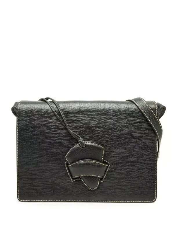 Loewe 1980-2010 Medium Leather Barcelona Crossbody Bag - Blue