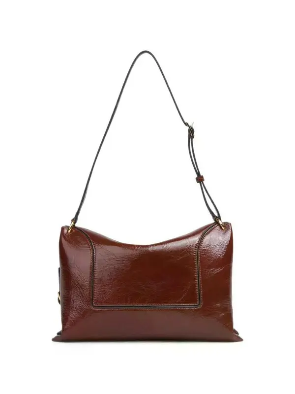 WANDLER Penelope Leather Shoulder Bag - Brown