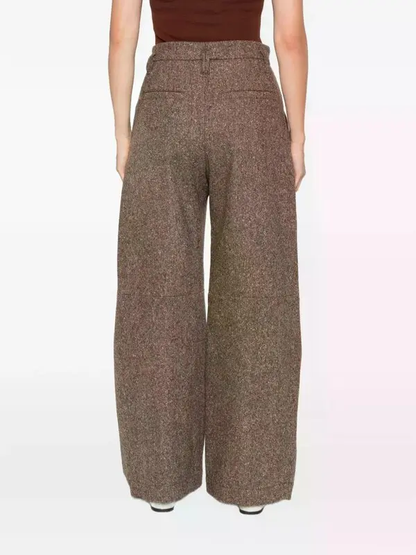 Brunello Cucinelli Pleated Tweed Trousers