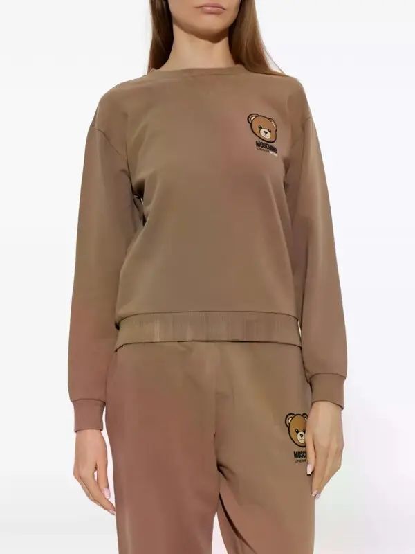 Moschino Teddy Bear-patch Sweatshirt - Brown