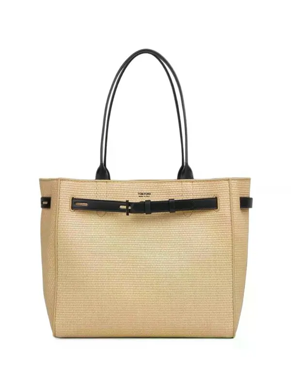 TOM FORD Audrey Buckled Tote Bag - Neutrals