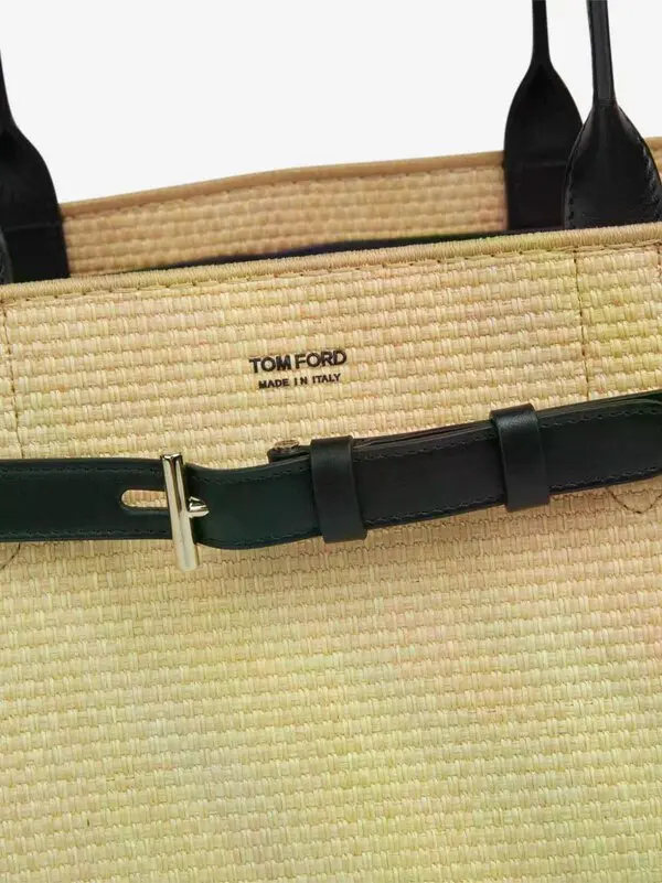TOM FORD Audrey Buckled Tote Bag - Neutrals
