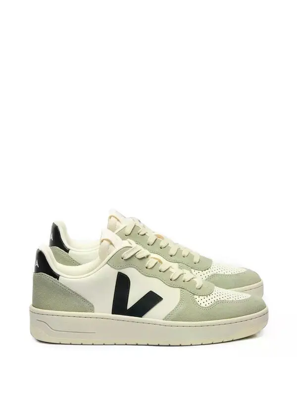 VEJA V-10 Leather Sneakers - Neutrals