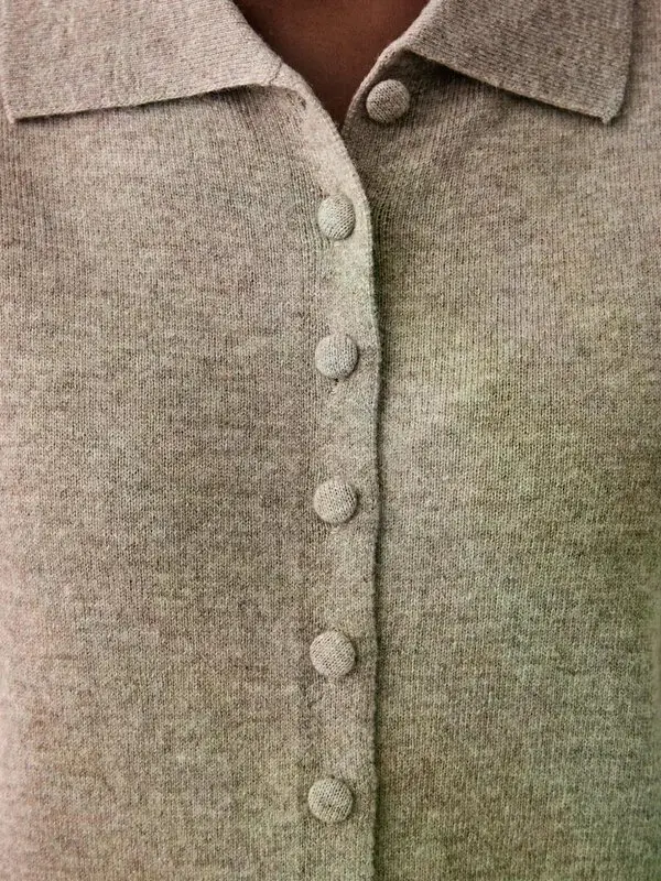 VICOLO Button-up Collared Cardigan