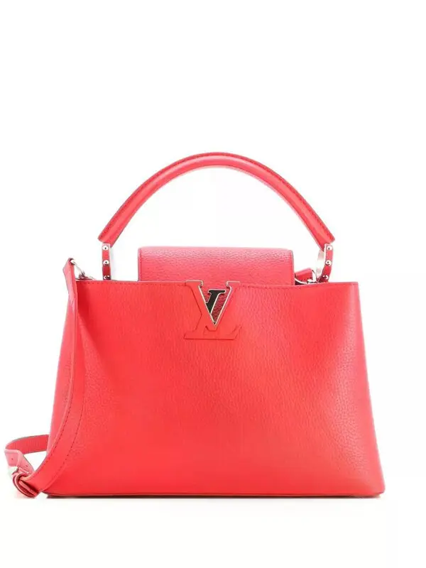 LOUIS VUITTON Capucines Bag Leather Pm Satchel