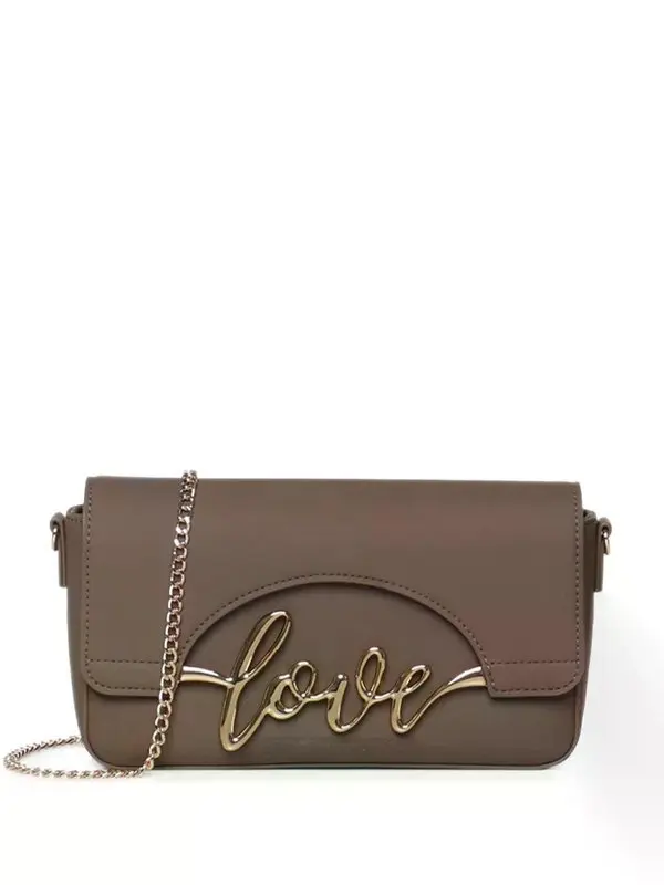 Moschino Logo-plaque Shoulder Bag - Brown