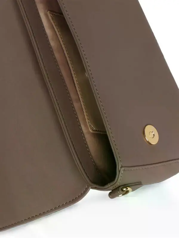 Moschino Logo-plaque Shoulder Bag - Brown