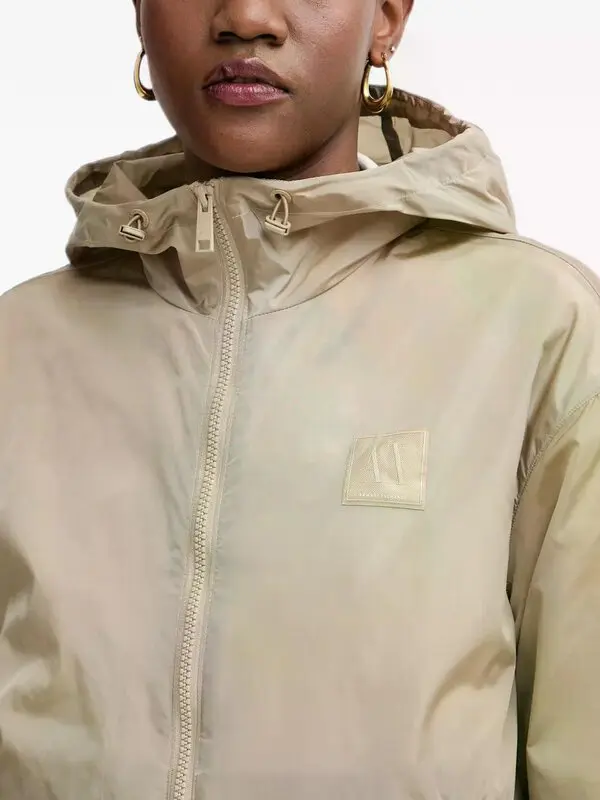 Armani Exchange Hooded Logo-patch Jacket