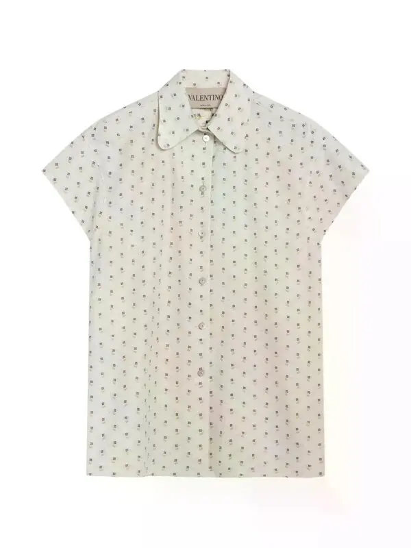 Valentino Garavani Monogram-print Short-sleeve Shirt