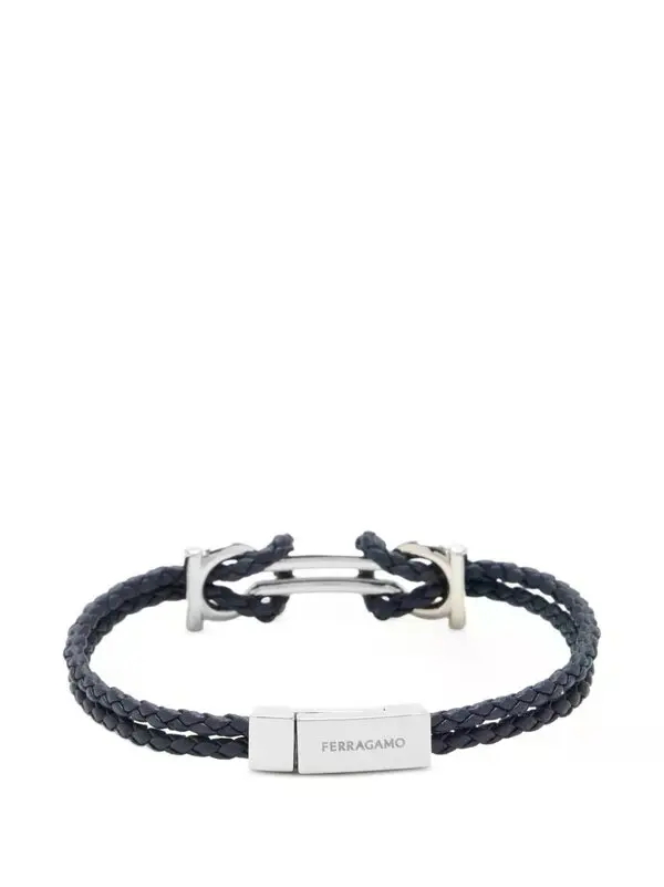 FERRAGAMO Double Gancini Bracelet - Silver