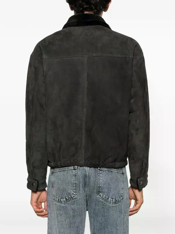 GIORGIO BRATO Shearling-collar Suede Jacket