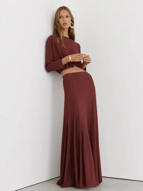 REISS Margo Jersey Maxi Skirt