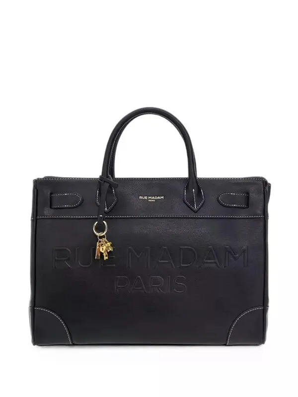 RUE MADAM PARIS Maison Logo-embossed Contrast-stitched Tote Bag