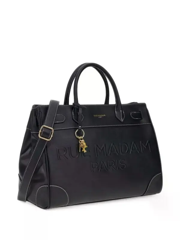 RUE MADAM PARIS Maison Logo-embossed Contrast-stitched Tote Bag