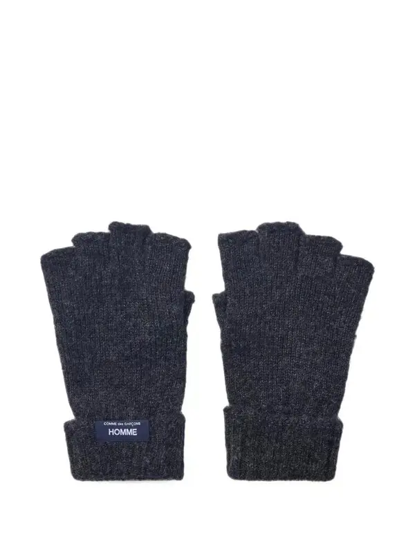 Comme Des Garçons Ribbed-knit Fingerless Gloves