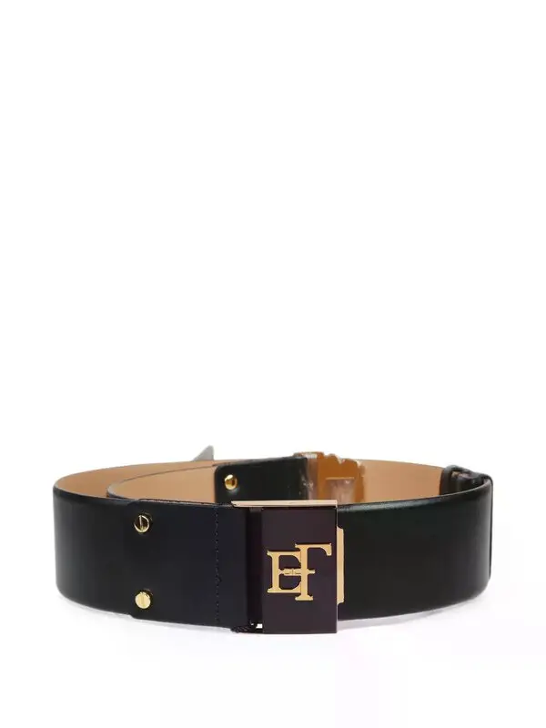 Elisabetta Franchi Logo-plaque Leather Belt