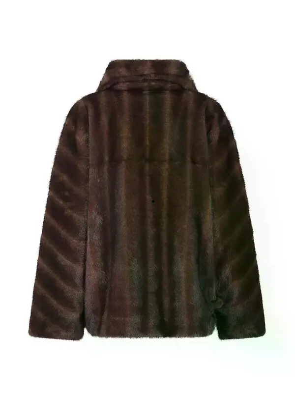 SWORD 6644 Faux-fur Double-breasted Jacket