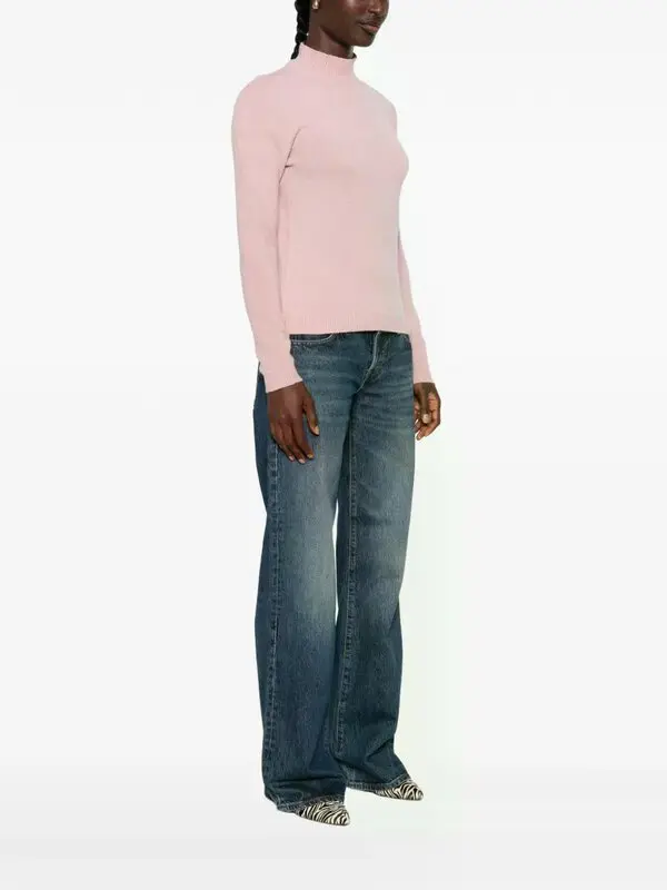 VELA SHOP High-neck Rib-trimmed Sweater