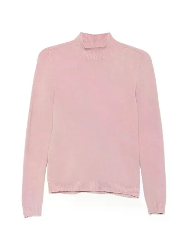 VELA SHOP High-neck Rib-trimmed Sweater