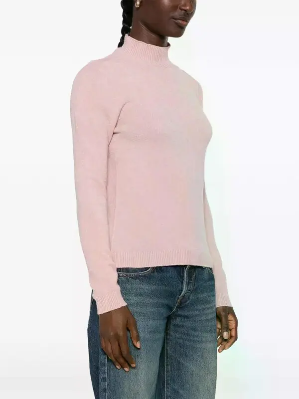 VELA SHOP High-neck Rib-trimmed Sweater