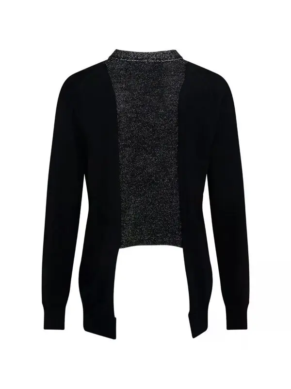 Comme Des Garçons Layered Metallic-effect Cardigan