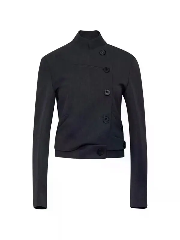 OPEN YY Asymmetric Button-fastening Jacket